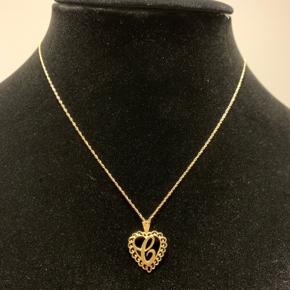 Jewelry | Womens C Pendant And Chain Necklace | Poshmark